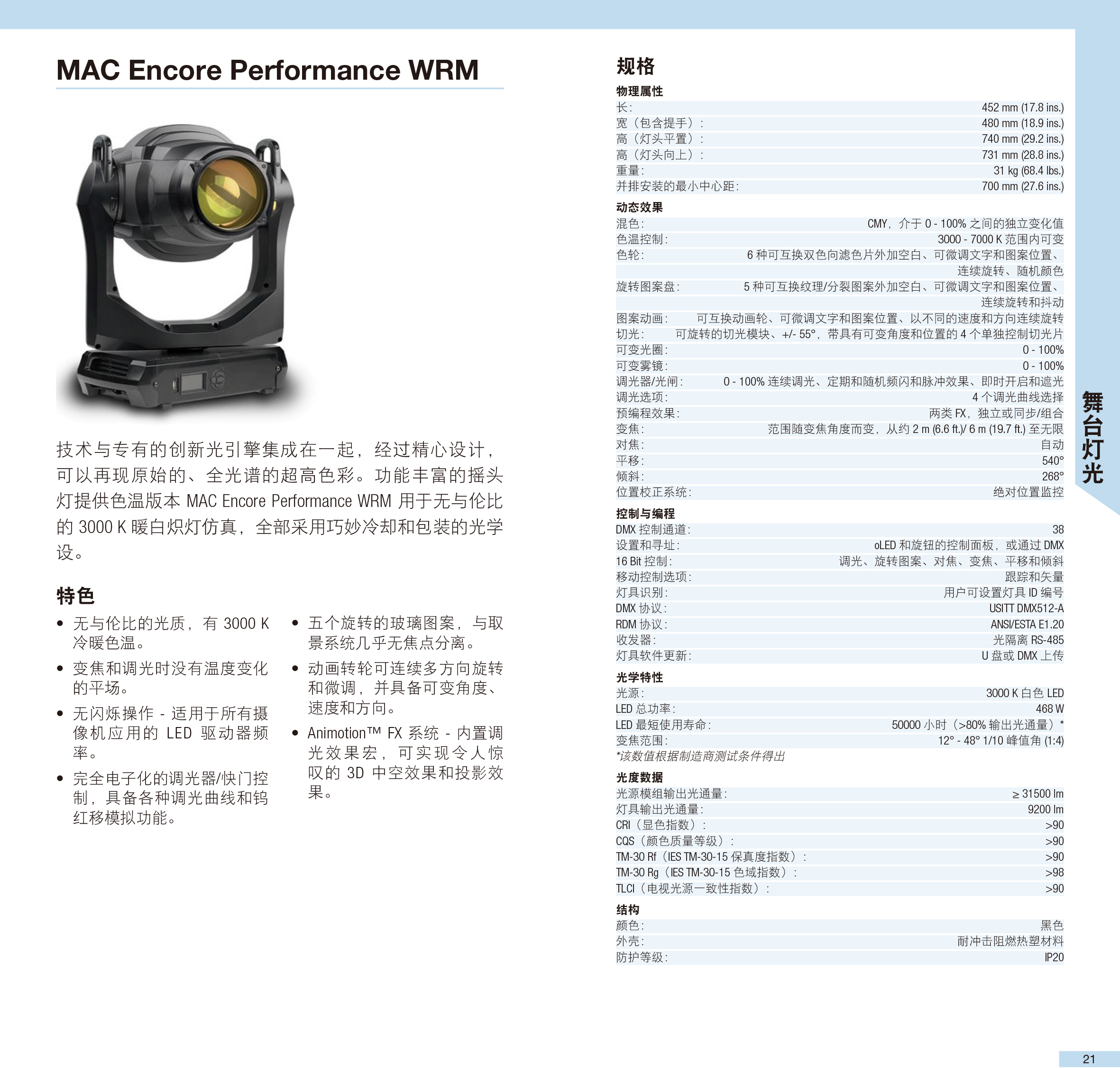 MAC Encore Performance WRM - 上海视升灯光音响设备有限公司